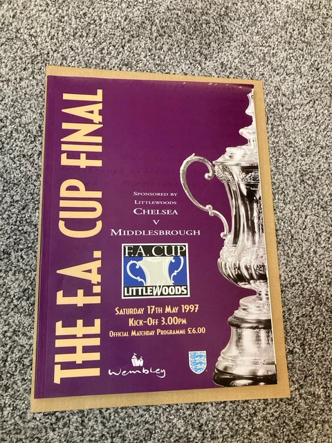 CHELSEA V MIDDLESBROUGH 1997 FA Cup Final Programme. £5.45 - PicClick UK