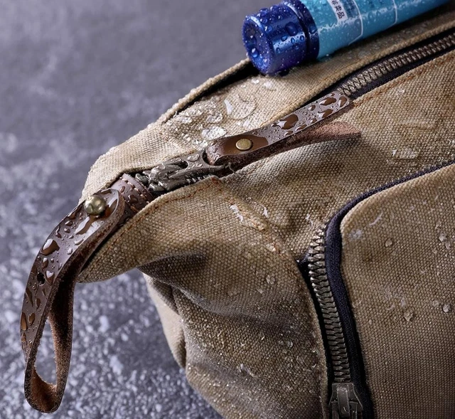 WATERPROOFREPELLENT MENS CANVAS Toiletry Bags for Women Travel Bag Dopp ...