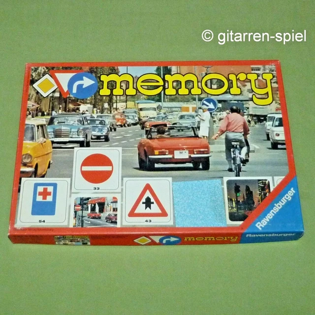 TRAFFIC SIGN MEMORY Complete 1A Top! with strip Ravensburger ©1979 from ...