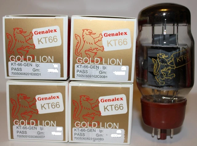 USINE PLATINE QUAD Assortis Genalex Or Lion KT66 Tubes, Tout Neuf en Boîte EUR 304,60 - PicClick FR