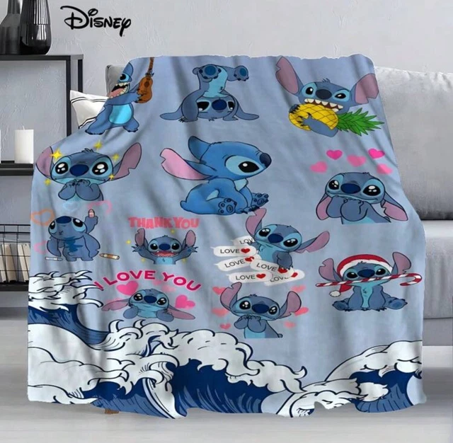 PLAID LILO ET Stitch Bleu Disney Dessin Animé Couverture 150x200cm EUR ...