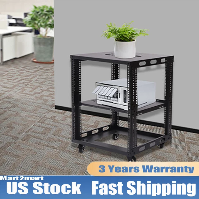 OPEN FRAME SERVER Rack Network Server Rack 12U 4 Post 19.7" Relay Rack ...