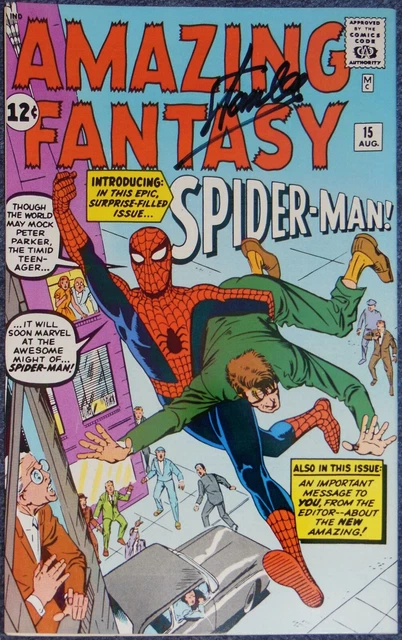 SPIDER-MAN INDEX #1~MARVEL Comics ~Signé Stan Lee~Amazing Fantasy #15 ...