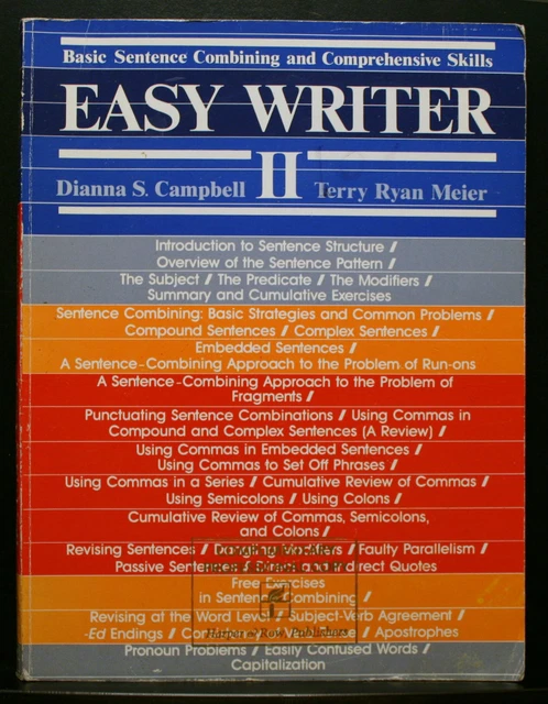 EASY WRITER II, Campbell, Basic Sentence Combining And Comprehensive ...