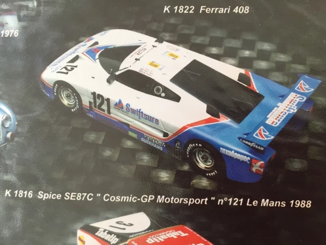1/43 DECAL, SPICE SE87c, Cosmic -GP #121 Lot/Taylor/Clements, Le Mans ...