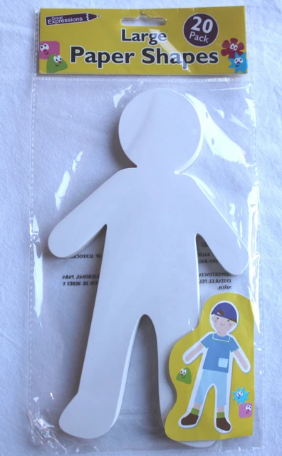 20 X CUT Out BOY Paper Shapes Card Kids Art & Craft School Paint ...