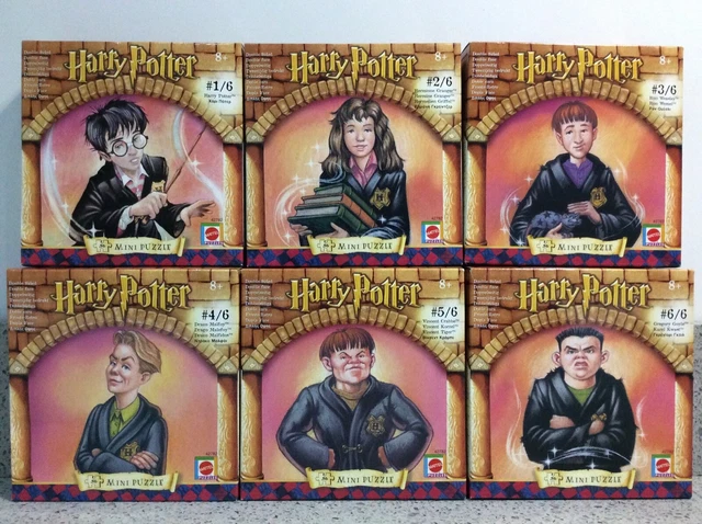 HARRY POTTER COMPLETE SET 6x DOUBLE SIDED MINI JIGSAW PUZZLES by Mattel ...