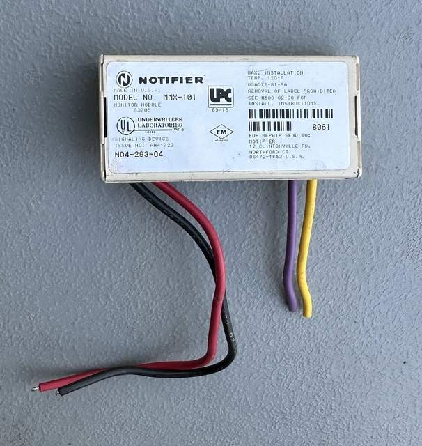 NOTIFIER MMX-101 FIRE Alarm Mini Monitor Module $35.00 - PicClick