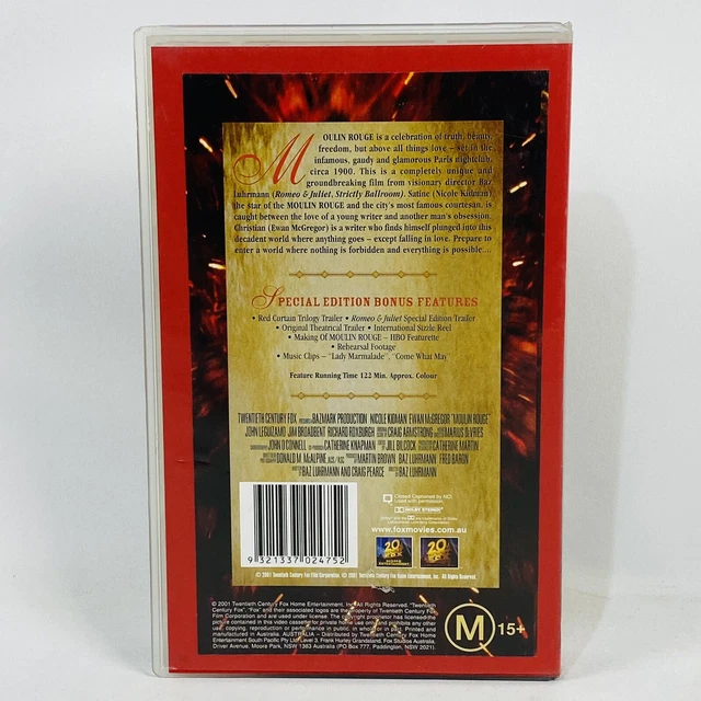 Moulin Rouge Vhs 2001 20th Century Fox Big Box Ex Rental Video Nicole