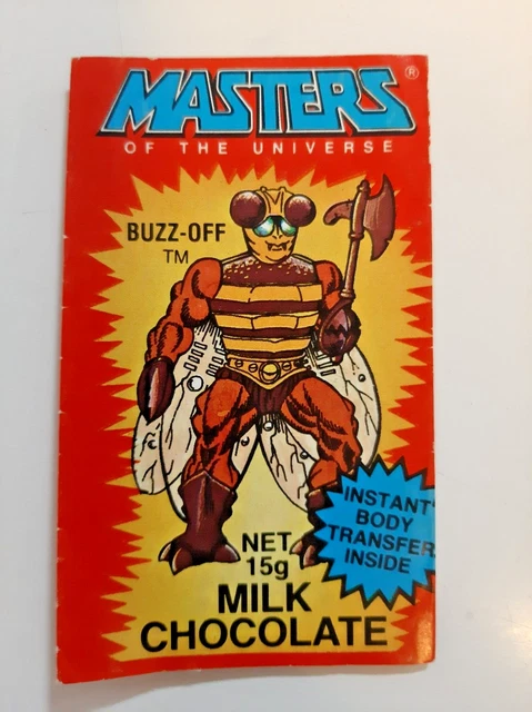 RARE VINTAGE MASTERS of the Universe Chocolate Bar Wrapper with Tattoo ...