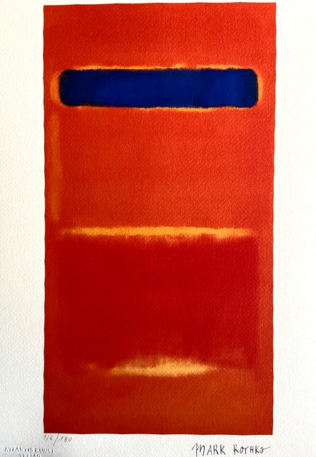MARK ROTHKO LITHOGRAPH COA Original Stamp & Signature. (Willem De ...