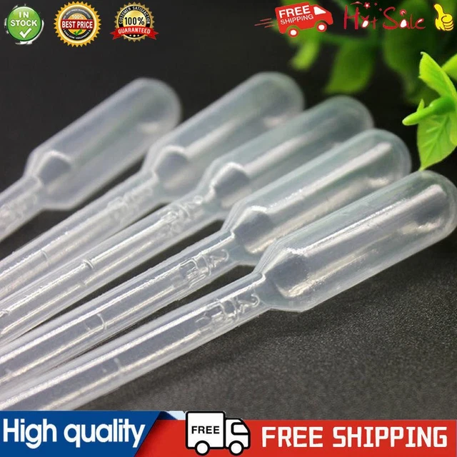 50PCS GRADUATED PIPETTES Dropper Plastic Disposable Transfer Pipettes ...