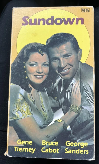 SUNDOWN VHS HOME Video Movie Gene Tierney Bruce Cabot George Sanders ...