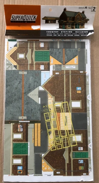 SUPERQUICK CARD MODEL Kits 1:72 Scale Oo & Ho Gauge Country Station ...