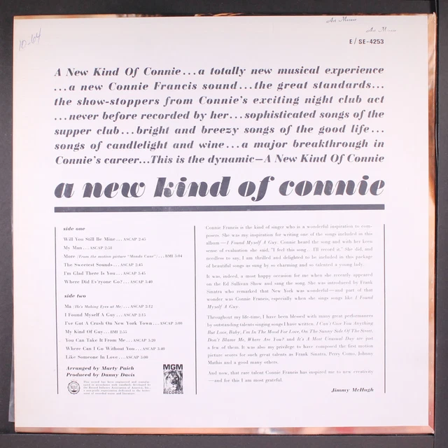 CONNIE FRANCIS: A new kind of connie MGM 12" LP 33 RPM £10.76 - PicClick UK