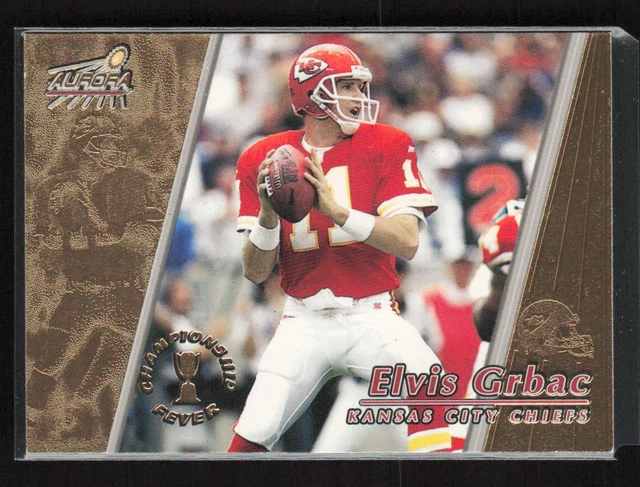 1998 PACIFIC AURORA Championship Fever #24 Elvis Grbac Kansas City ...