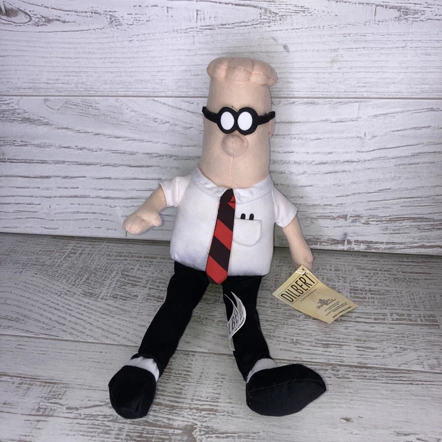 NEW! DILBERT COMIC Strip Stuffed Animal Doll Toy Factory 12” Inch Plush ...