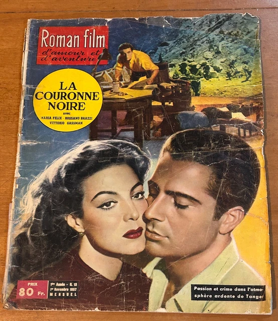 MARIA FELIX THE Black Crown 1957 FRENCH PHOTO COMIC MAGAZINE Rossano ...