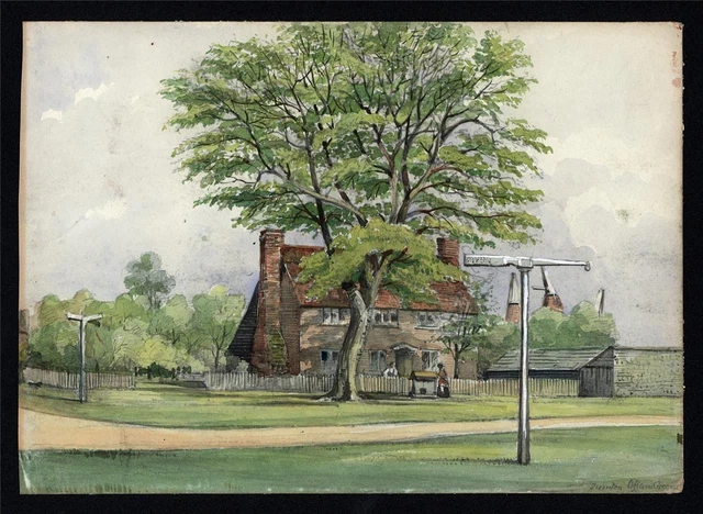 OFFHAM QUINTAIN KENT Watercolour Painting - James Foster Wadmore - 19th ...