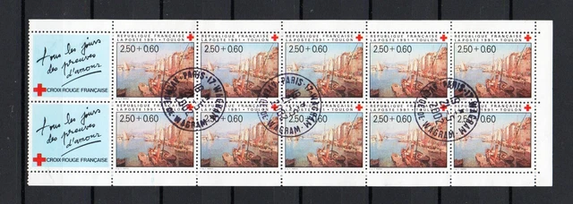 10 TIMBRES TRADITIONNELS CROIX ROUGE de France de 1991 ( 2733 ...