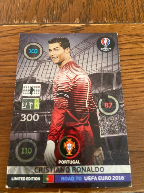 CRISTIANO RONALDO ADRENALYN xl road to 2016 euros limited edition card ...
