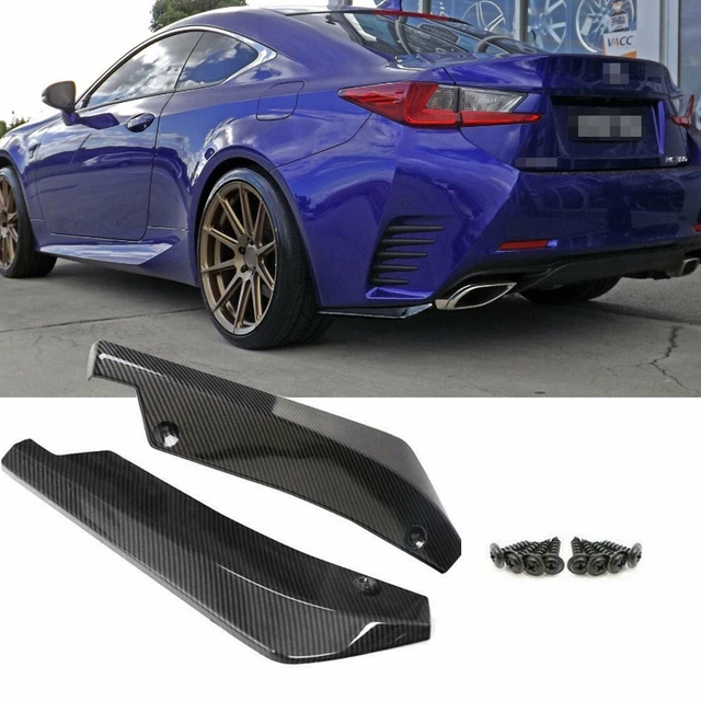 CARBON FIBER STYLE Rear Bumper Diffuser Splitter Canards for Lexus IS ...