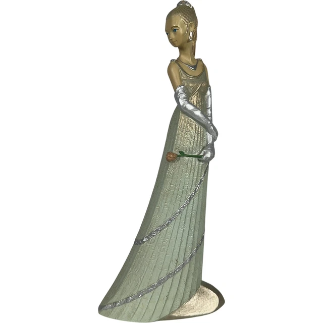 IVORY PRINCESS PARASTONE Woman & Rose 10" Figurine Vintage 90’s Art ...