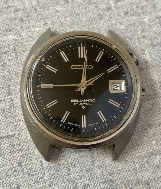 VINTAGE SEIKO 4006-7000 BellMatic Automatic Movement Men's Watch Black Dial EUR 205,94 - PicClick IT