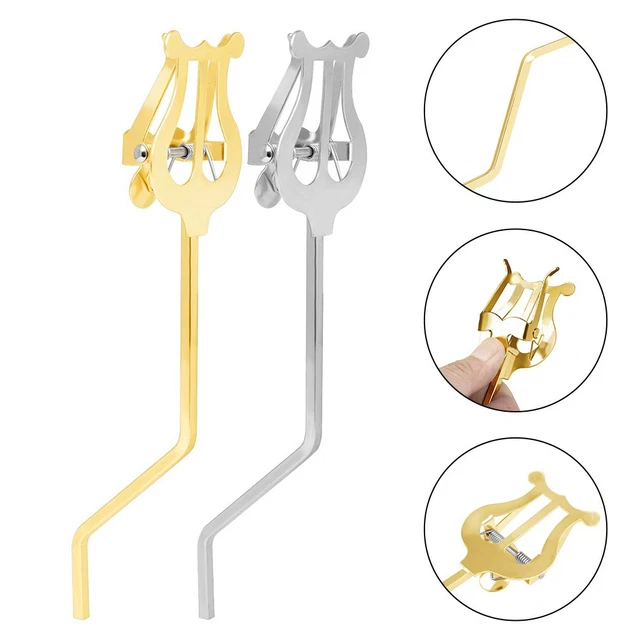 PINCE LYRE SUR support de musique pour joueurs de saxophone alto avec finition c EUR 20,89 ...