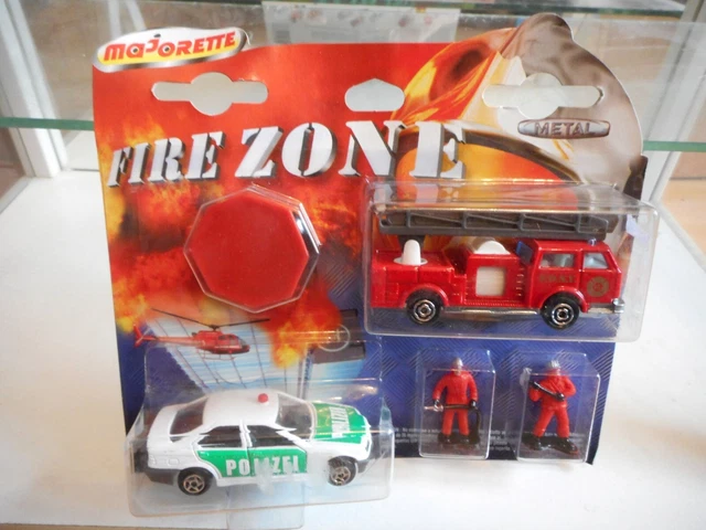 MAJORETTE FIRE ZONE Set BMW + pompier sous blister EUR 24,99 - PicClick FR