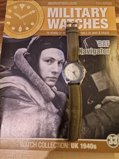 EAGLEMOSS BRITISH RAF Navigator Military Watch 1940s No 33 £4.99 ...