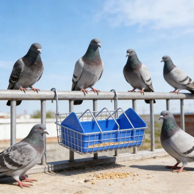 HEAVY TYPE PLASTIC Bird Feeding Tray with Multiple Slot Dust-Proof ...