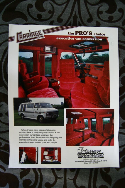 CARRIAGE CONVERSIONS CHEVY GMC 1981 Motorhome Camper dealer brochure ...