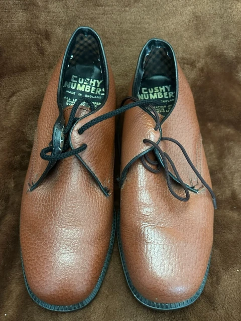 CUSHY NUMBERS BROWN Leather men lace up shoes UK 7.5 £18.99 - PicClick UK