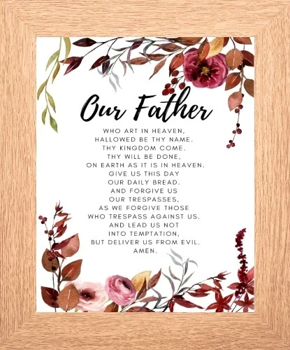 LORDS PRAYER - Our Father Who Art In Heaven - Print Picture 3 Frame ...