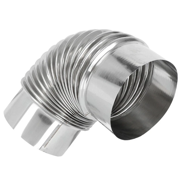 SCARICO CAMINO PROLUNGA acciaio inox tubo sfiato canna fumaria gomito ...