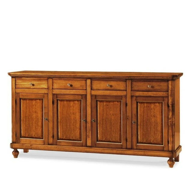 CREDENZA MADIA ARTE Povera 4 Porte 4 Cassetti Noce Scuro Classico (510) EUR 545,60 - PicClick IT