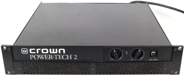CROWN POWER TECH 2 400W 2-Channel Rackmount Stereo Power Amplifier Amp ...