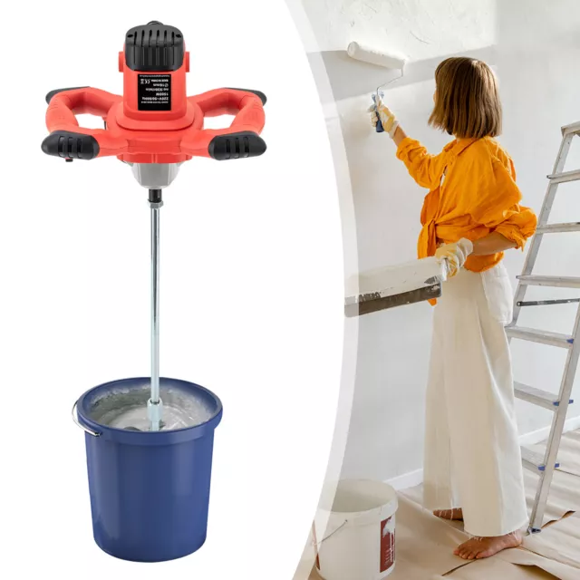 HANDHELD MORTAR MIXER Variable Speed Thinset Cement Drywall Mud Mixing ...