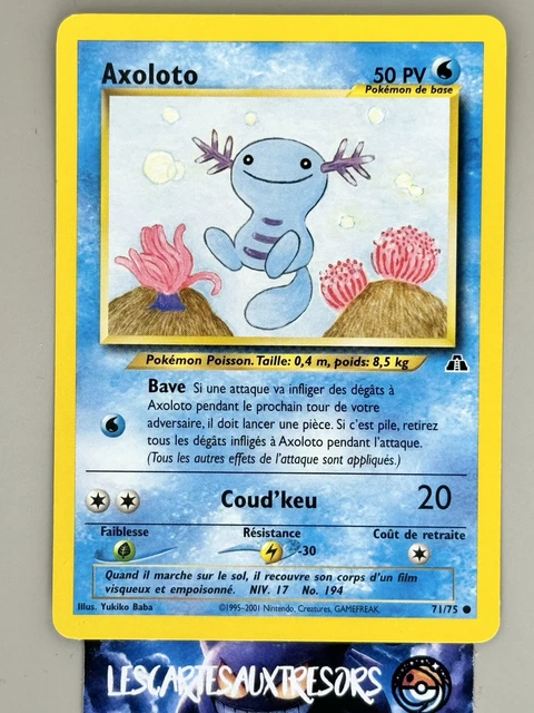CARTE POKÉMON AXOLOTO 71/75 EDITION 2 ED2 Neo Discovery NM VF FR EUR 6 ...