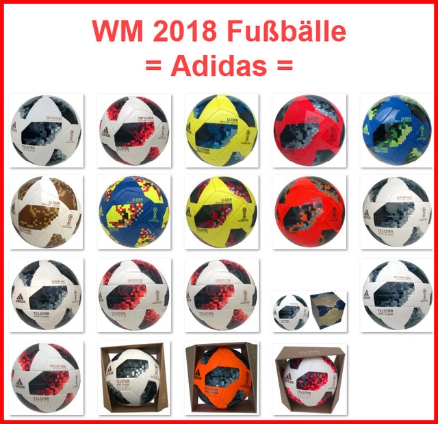 ADIDAS TELSTAR WM 2018 Fussbälle Mix Trainingsball Matchball Junior ...