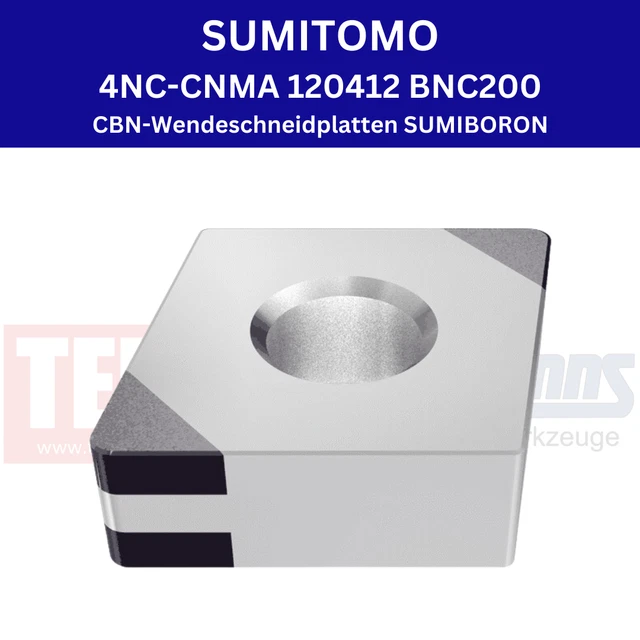 1 X WENDEPLATTE SUMITOMO 4NC-CNMA 120412 BNC200 CBN Inserts ...