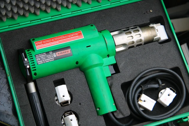 (VIDEO) LEISTER WELDMAX Mini-Hand Extruder 230v Thermoplastic Welder ...