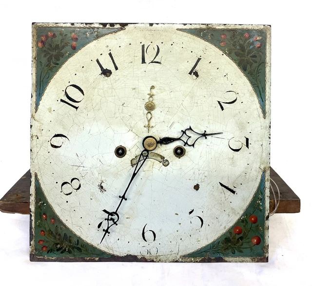 ANTIQUE 8 DAY Longcase Grandfather Clock Dial and Movement : 13 inch ...
