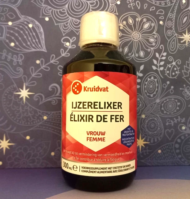 KRUIDVAT IJZERELIXER ELIXIR De Fer 300Ml Iron Elixir For Woman ...