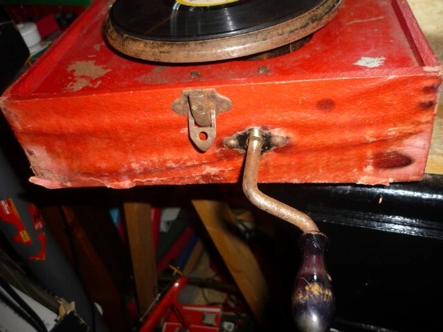 ANCIEN JOUET GRAMOPHONE Orphee Tourne Disque 1930 Pacific Tole Gege Jep ...