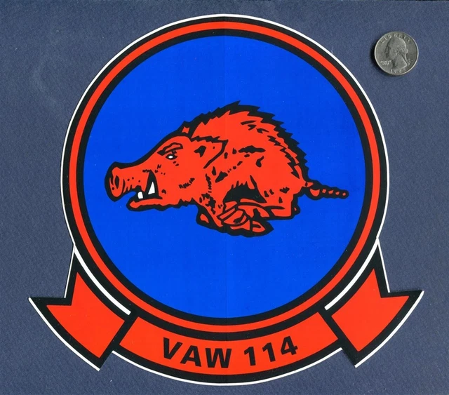 GRAND 8 & Autocollant VAW-114 Hormel Hogs US Marine E-2 Hawkeye D ...