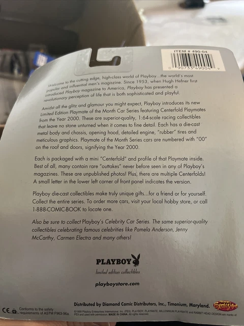 BRANDE RODERICK PLAYBOY Playmate Of The Month Car Series. Diecast 1:64 ...