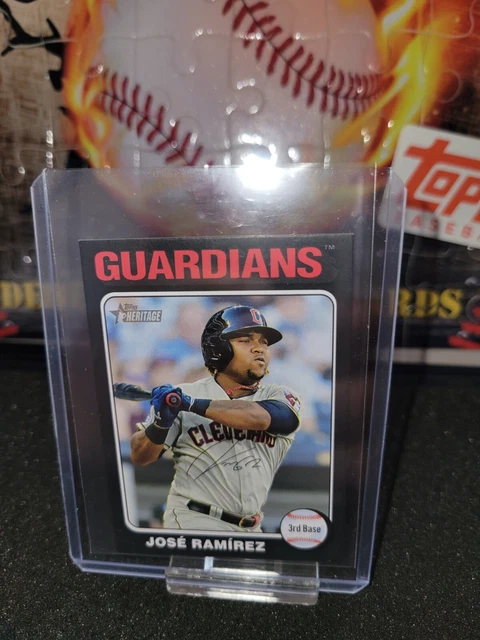 JOSE RAMIREZ 2024 Topps Heritage Mini #183 noir/50 Cleveland Guardians ...