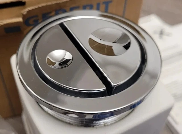 GEBERIT CONCEALED CISTERN Pneumatic Dual Flush Push Button 241.413.21.1 ...